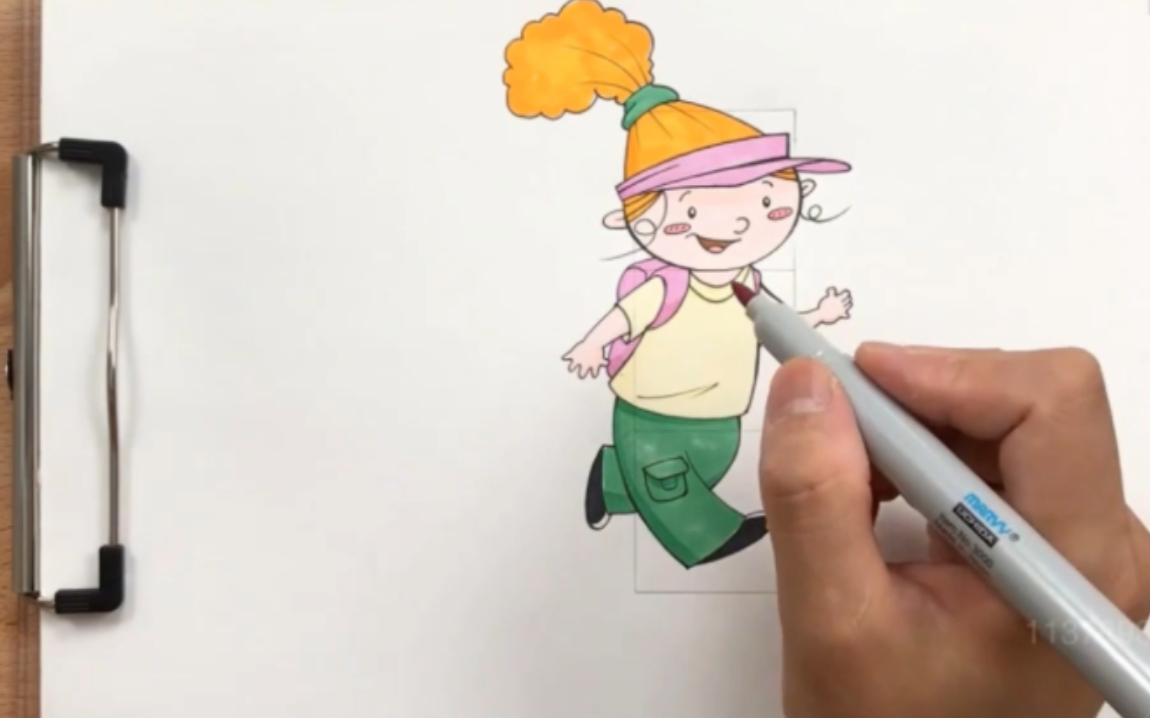 【儿童画】卡通简笔画5 角色的结构和比例4 学画画教程 少儿绘画过程 ...