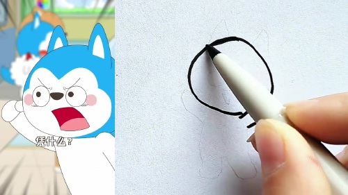 3136. 这画的是什么动画人物?创意简笔画,少儿创意美术,一起学画画