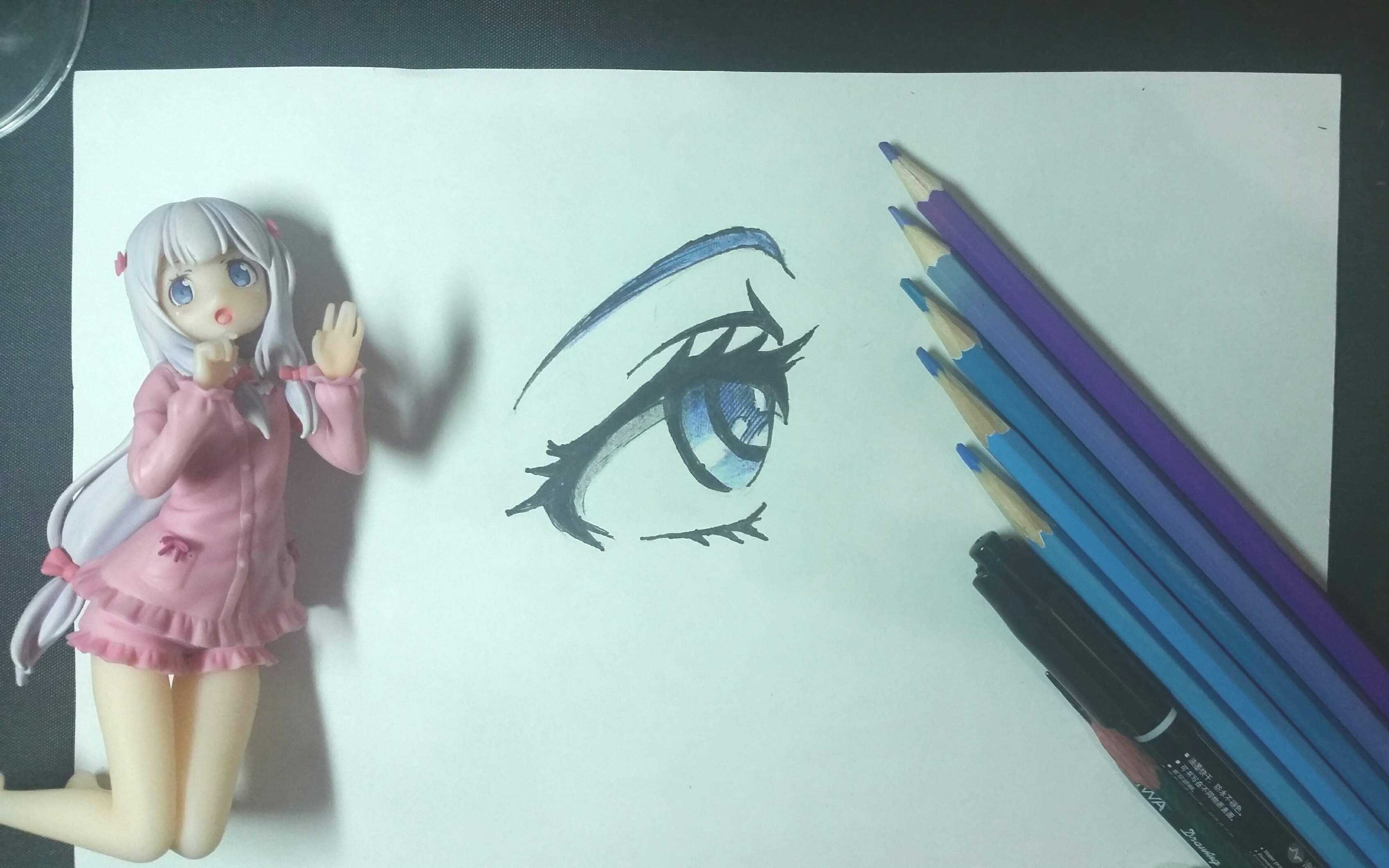 【新手必看】幼稚亲自教你们二次元侧脸眼睛的基础画法(老年人画法)