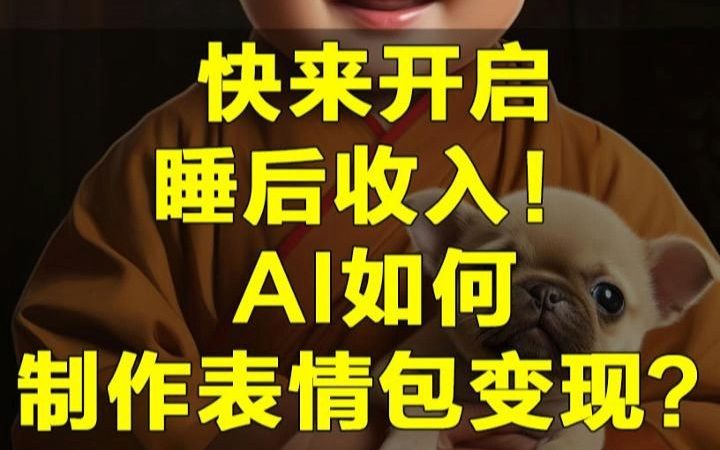 快来开启睡后收入!AI如何制作表情包变现