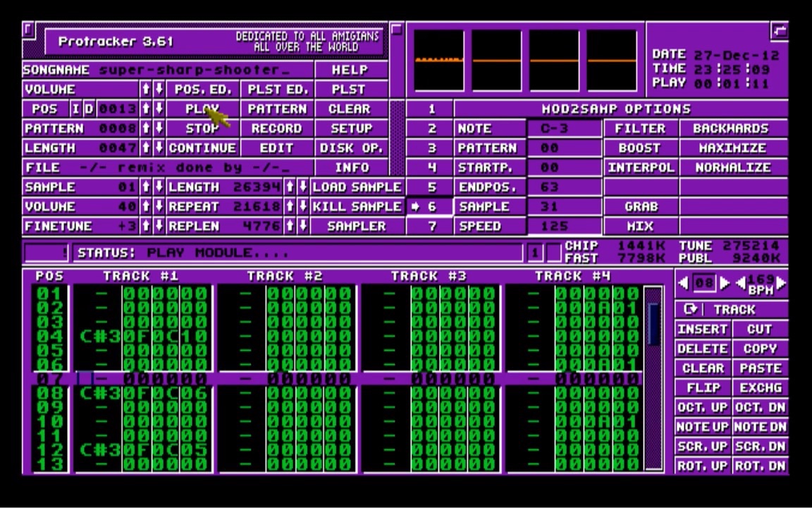 来自上个世纪的电子音乐——使用Amiga计算机制作的Jungle/Drum...