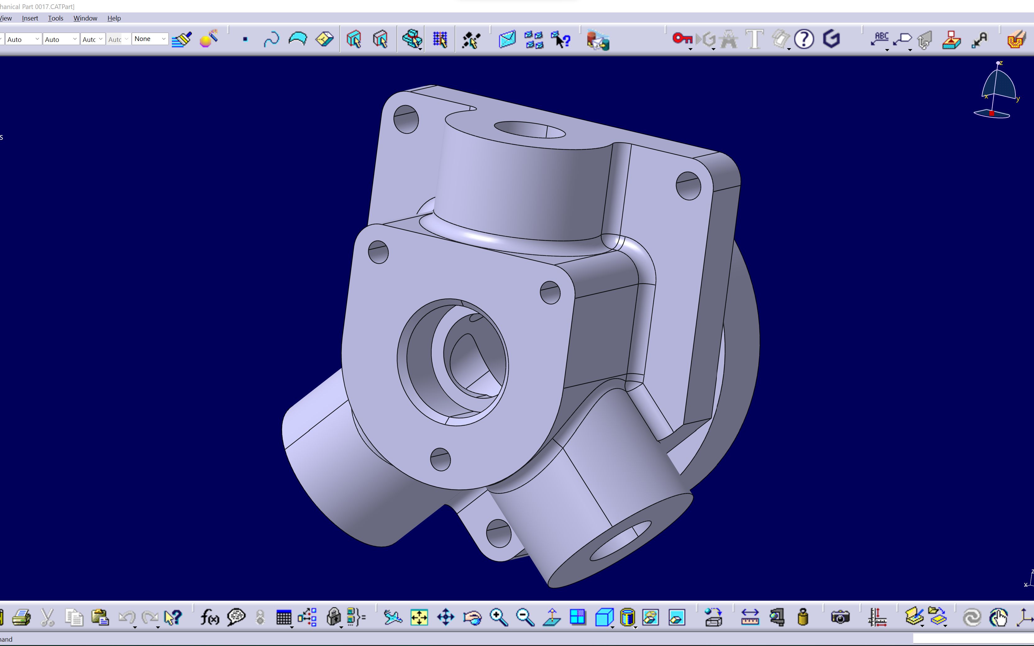CATIA_零件实体建模练习0017
