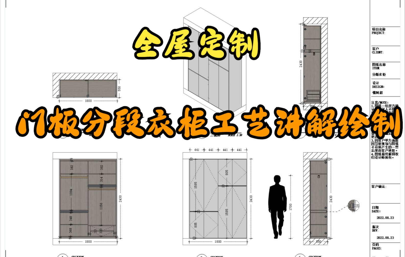 门板分段衣柜工艺讲解