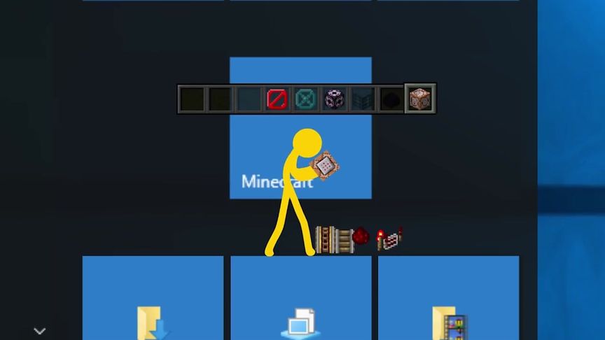 我的世界:火柴人拿到可以创造万物的敲代码神奇 打字创造机器人