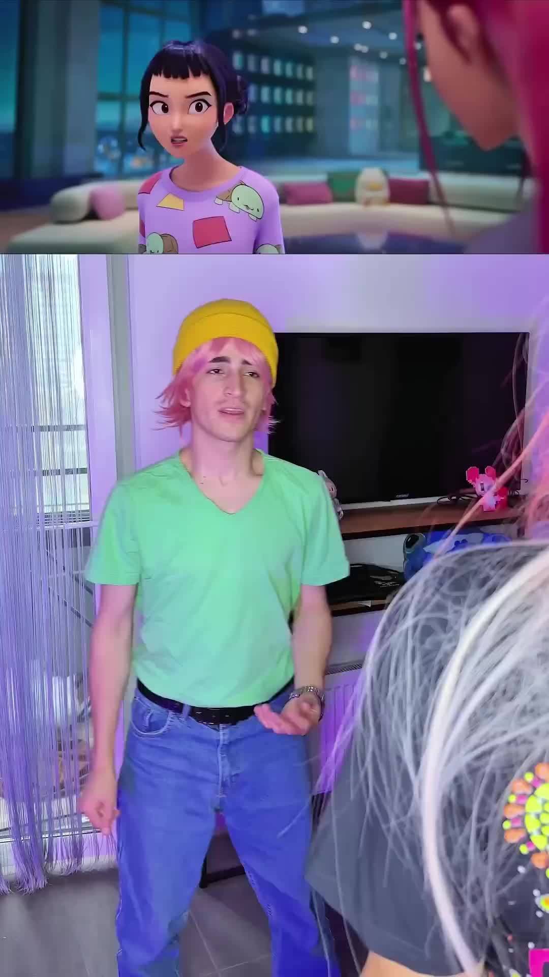 真人模仿动画舞蹈