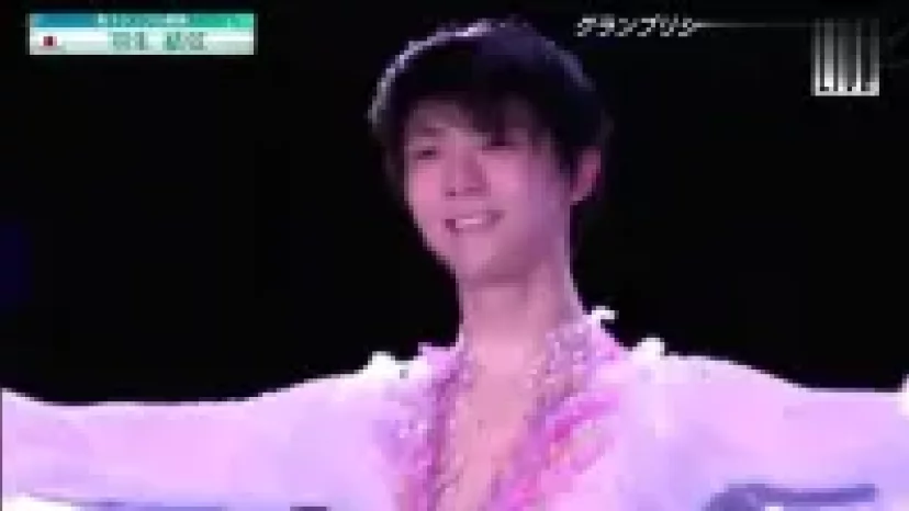 超绝美貌!羽生结弦芬兰站表演滑《春天来吧!》撒冰花的一刻太美