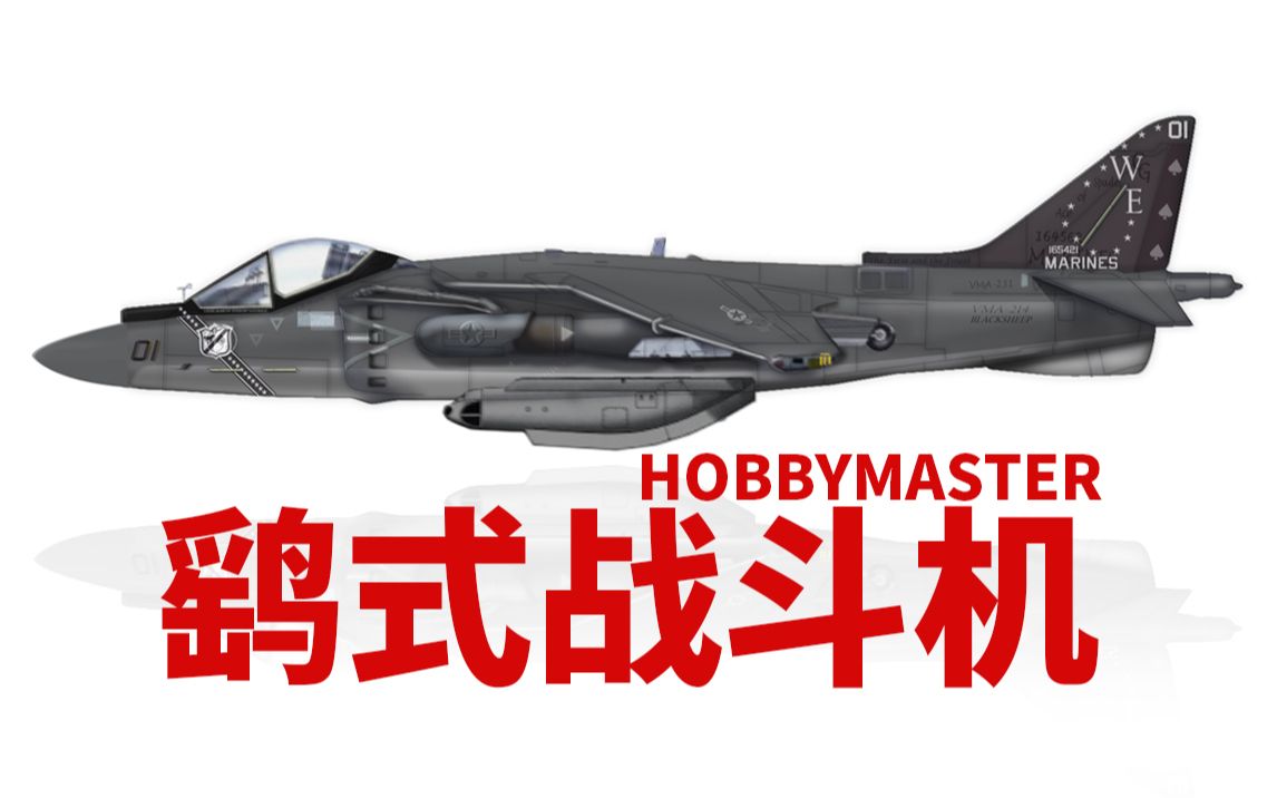 【鹞式战斗机】美国海军陆战队 AV-8B 模型 垂直起降战机 黑羊中队...