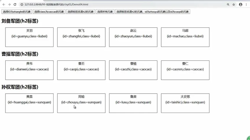 Jquery基本选择器