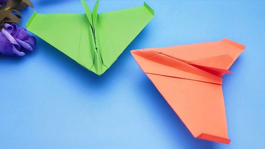 一张纸折出一架隐形战斗纸飞机,可以飞得又快又远,简单好玩有趣