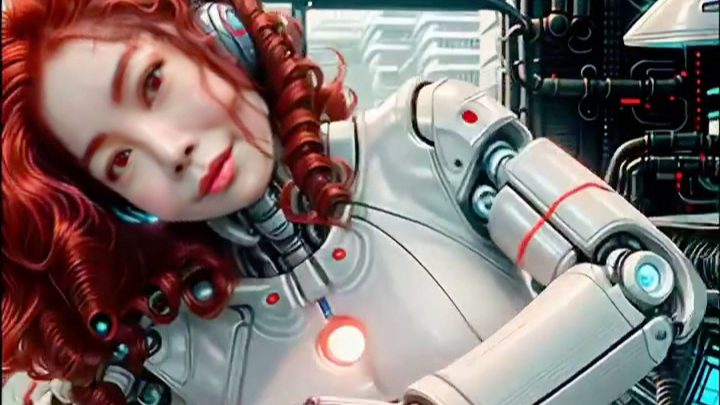 这次机器人舞 配 机器身 完美#机器人舞#Ai动画 #跳舞 #美女 #机器人