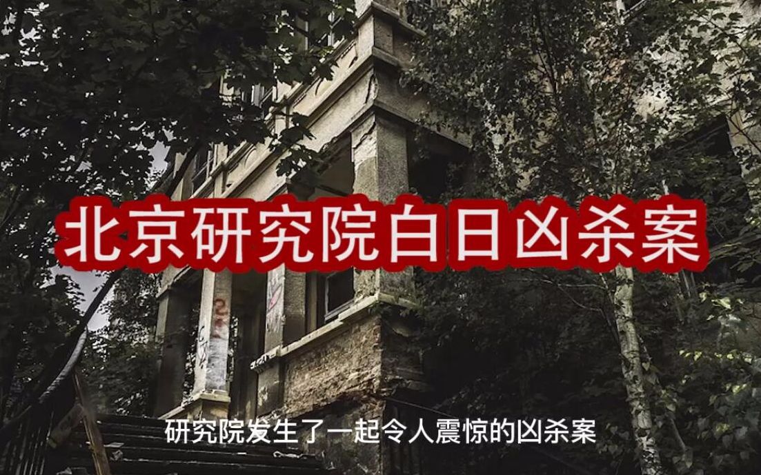 北京研究院白日凶杀案【真实大案】【大案纪实】