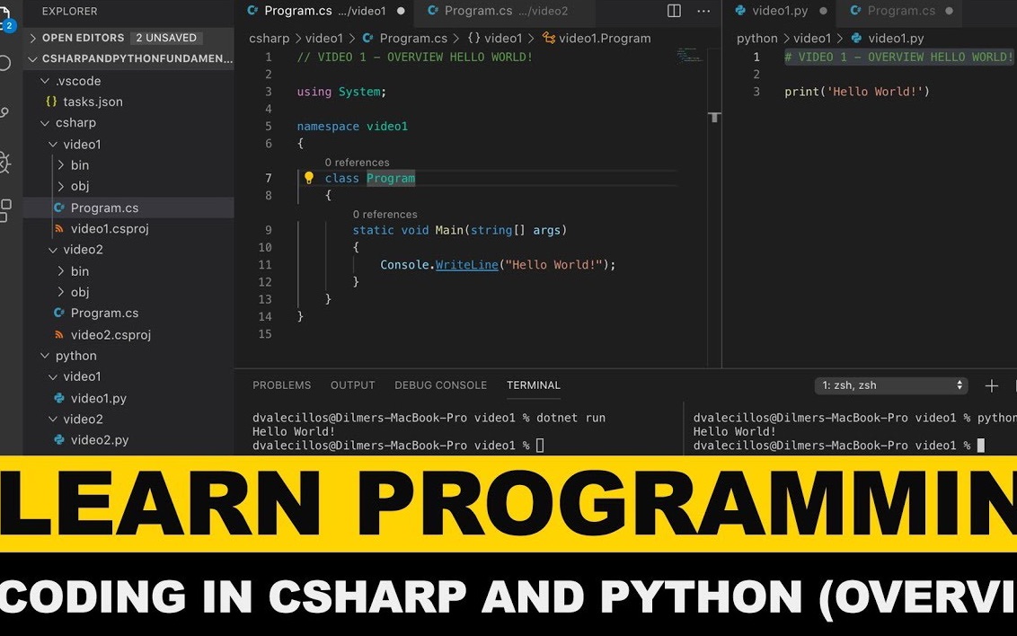 学习编程基础——如何设置c#和Python项目? 2