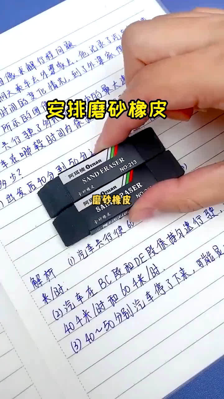 学习用品这是一款可以擦铅笔,圆珠笔,中性笔的磨砂橡皮文具推荐