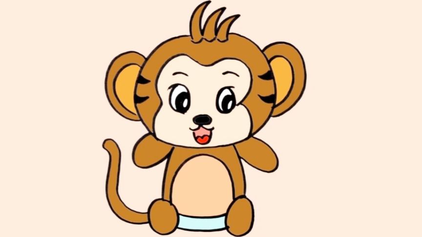 动物简笔画,小猴子简笔画