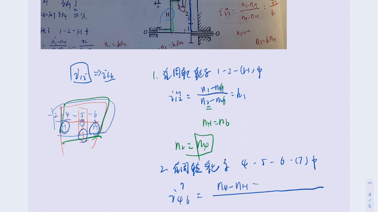 机械原理轮系章节中的双重周转轮系,最重要的题型