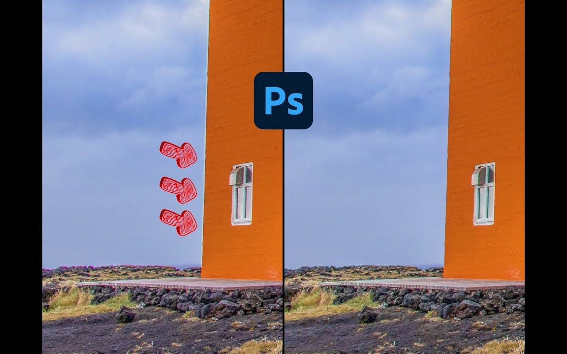【Photoshop教学】如何用Ps快速消除调整照片后产生的白边