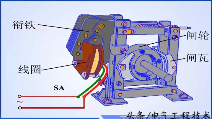 机械制动控制电路,野蛮的电机抱闸制动,直接立刻停下!