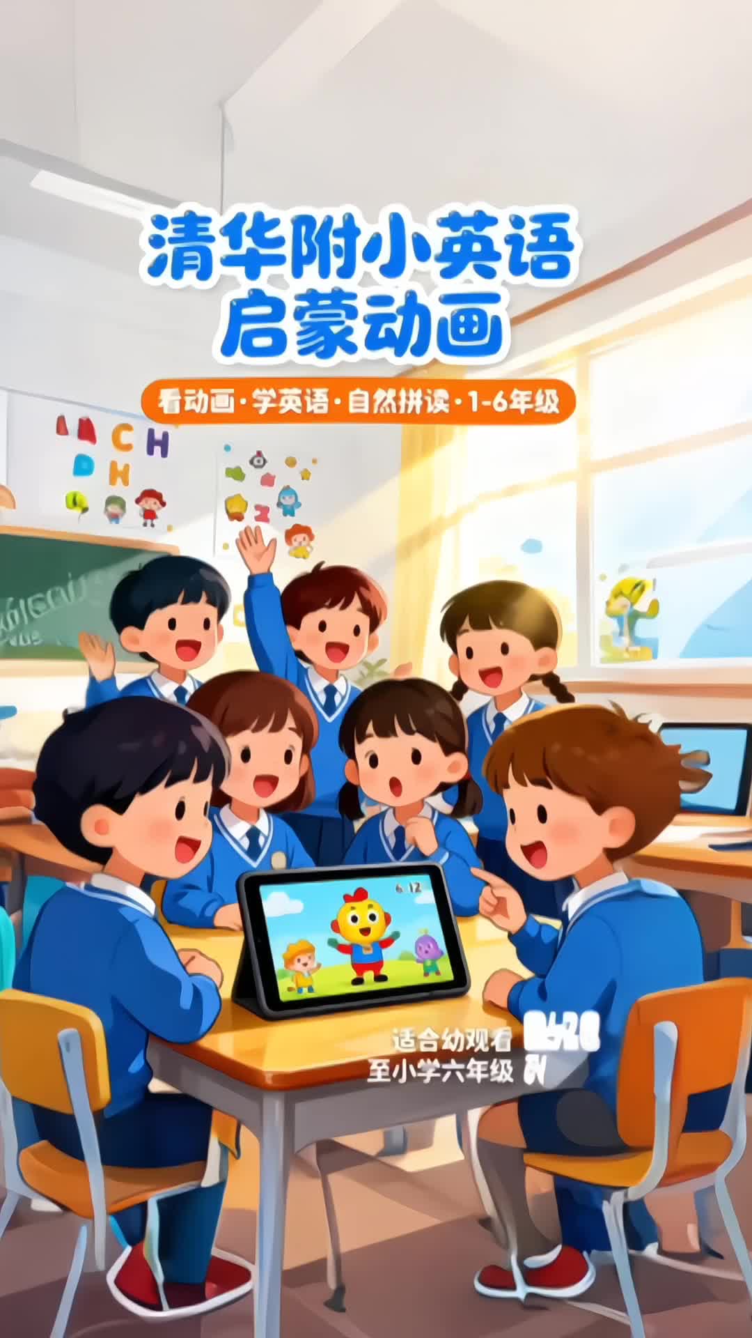 ߎ�清华附小英语动画!孩子自然拼读的宝藏 家人们快来看!清华附小...