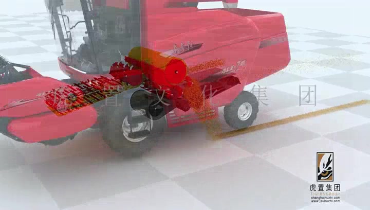 【虎置集团】企业产品中关于农用机的三维动画结构展示
