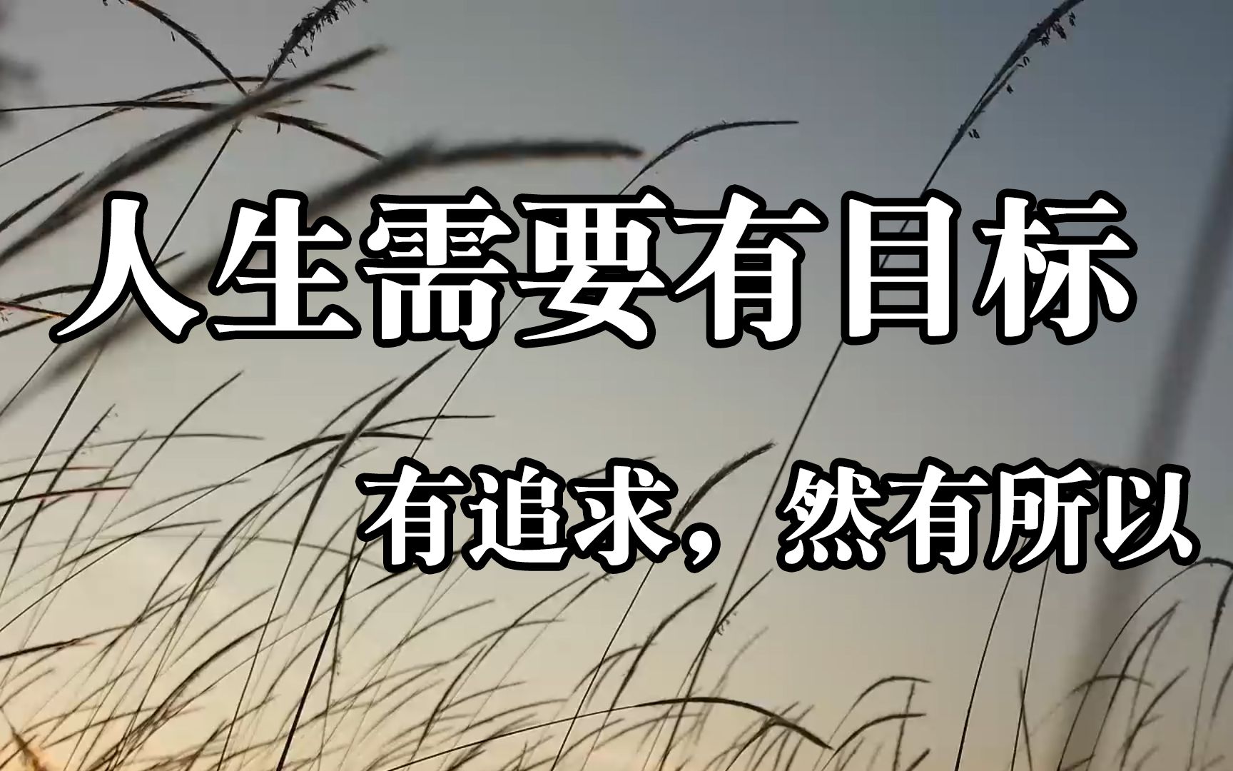 人生哲理!人生需要有目标,有追求,然有所以!