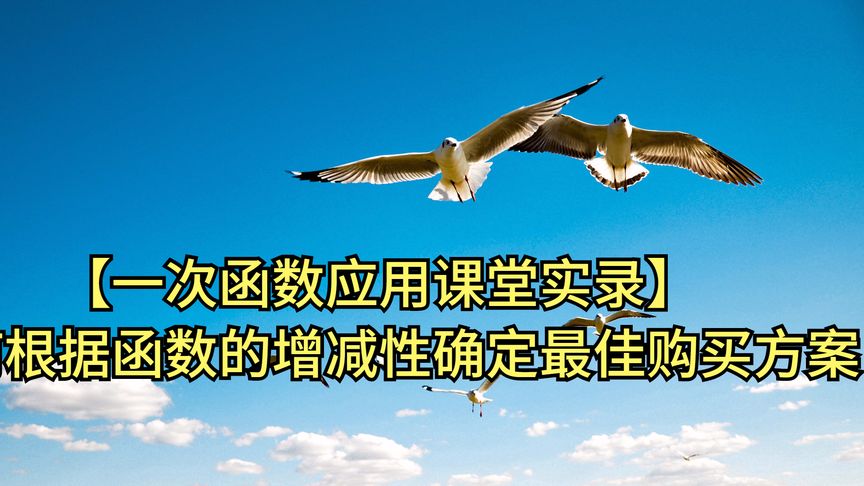 【一次函数应用课堂实录】如何根据函数的增减性确定最佳购买方案