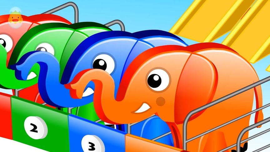 用象形文字学习颜色和数字为儿童婴儿唱动画片的韵律