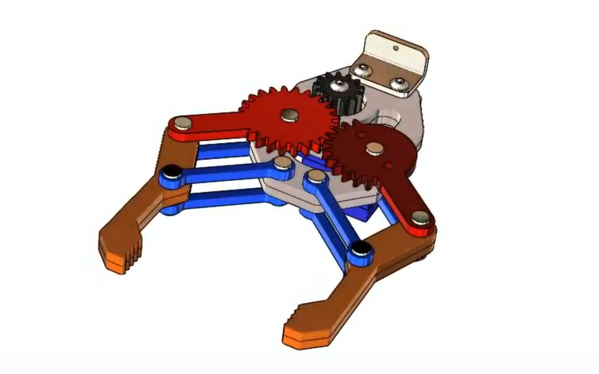 SolidWorks机械手建模+运动动画