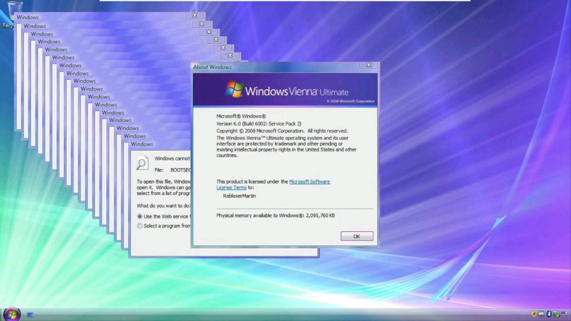 Windows Vienna Crazy Error