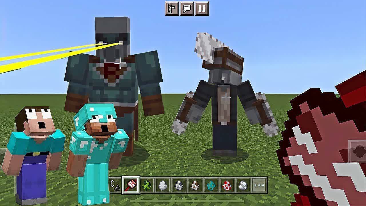 魔哒解说我的世界基岩版电锯掠夺者模组!!