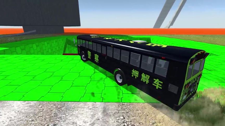 汽车模型游戏:疯狂测试地图车祸