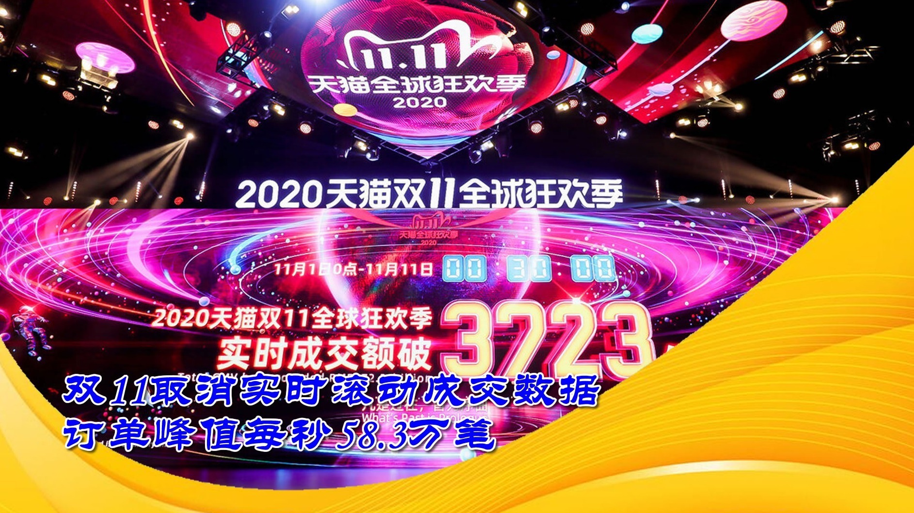 双11取消实时滚动成交数据 订单峰值每秒58.3万笔