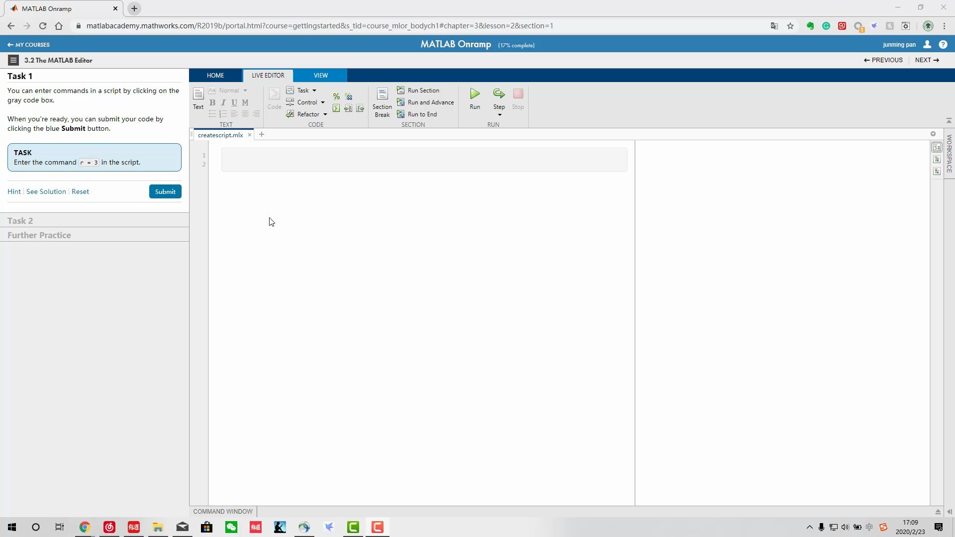 【一分钟学Matlab】Matlab onramp 3.2 editor 编辑器