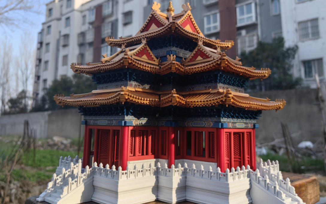 [传统建筑模型]北京故宫角楼|建于明永乐年十八年(公元1420年)清代...