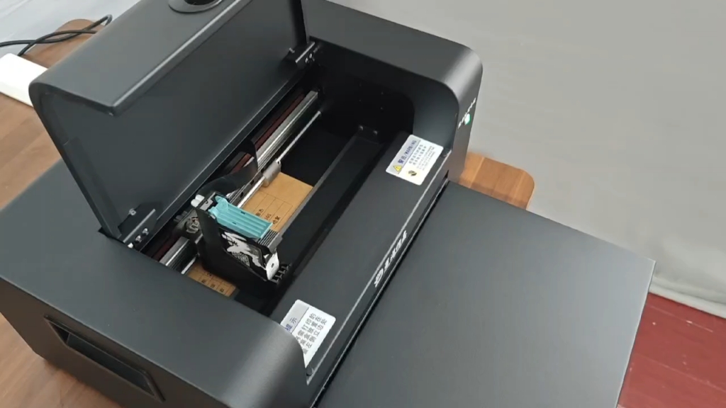 档案盒打印机,卷皮封面打印演示