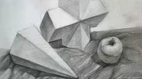 素描 几何形体的绘画演示