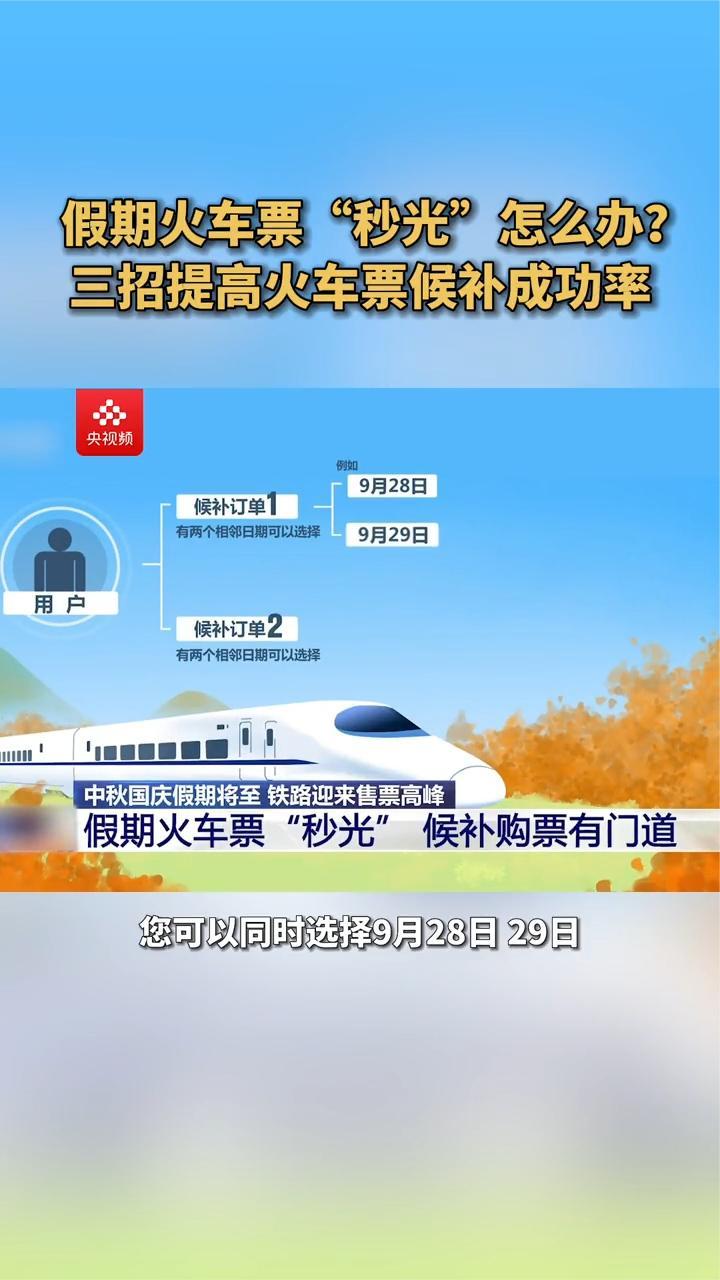 如何提高假期火车票候补成功率?这三招购票门道请记好