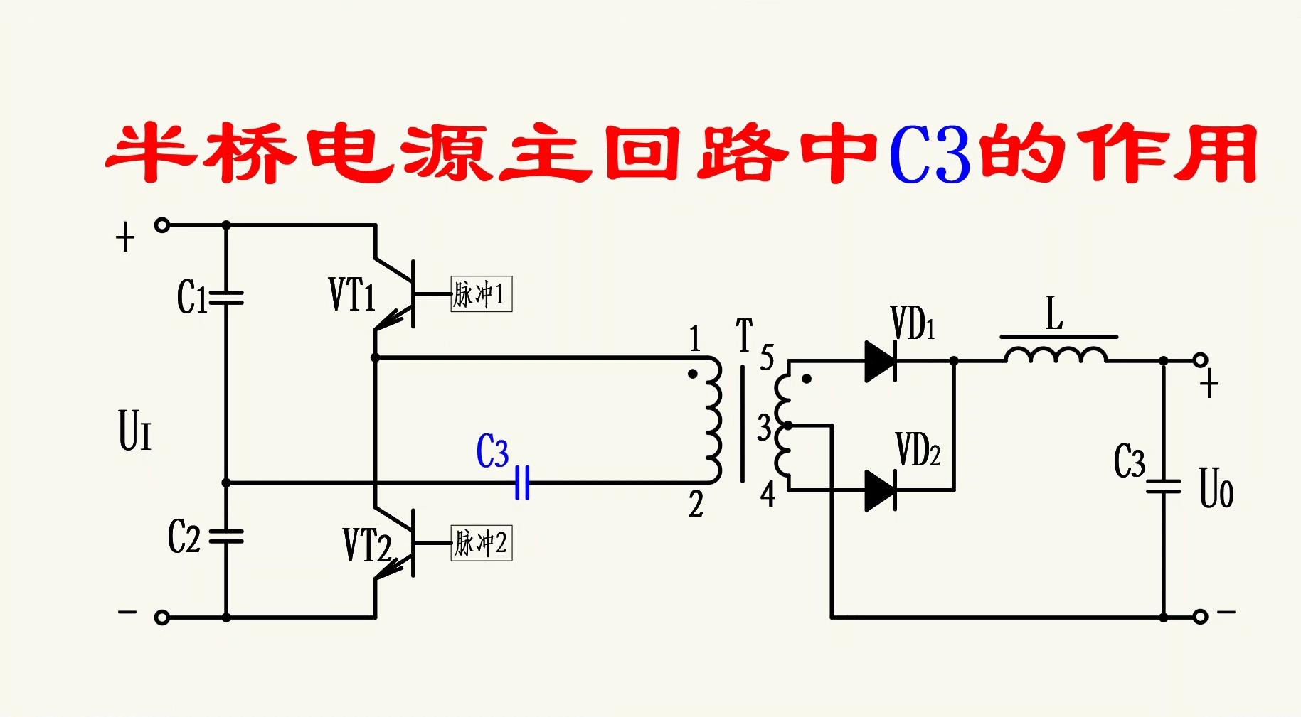 半桥电源开关变压器初级绕组串接小电容作用分析