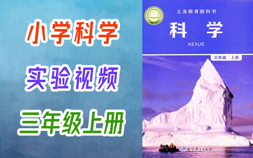 小学科学 教科版 三年级上册 科学实录 实验视频