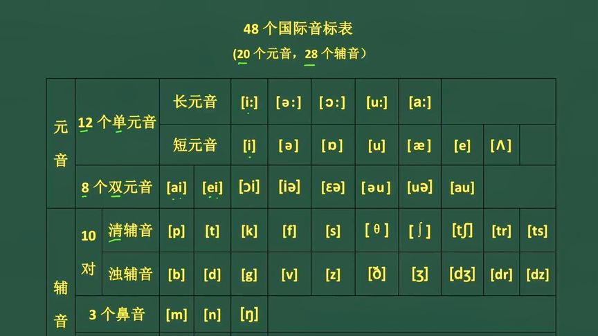 48个英语国际音标正确发音教学视频
