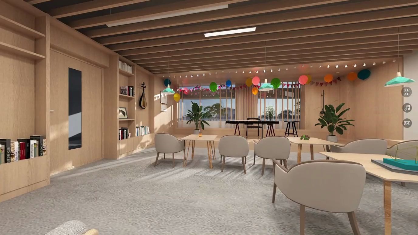 黄淮学院2020届毕业设计作品——木韵雅风现代风格康复医院公共...