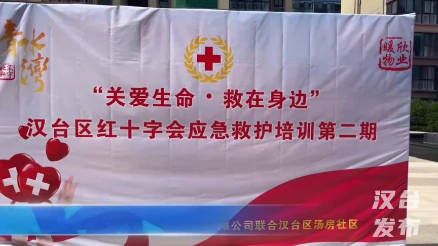 汉台区红十字会走进社区开展应急救护普及活动。