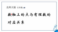 七年级上,数轴的点与有理数的对应关系
