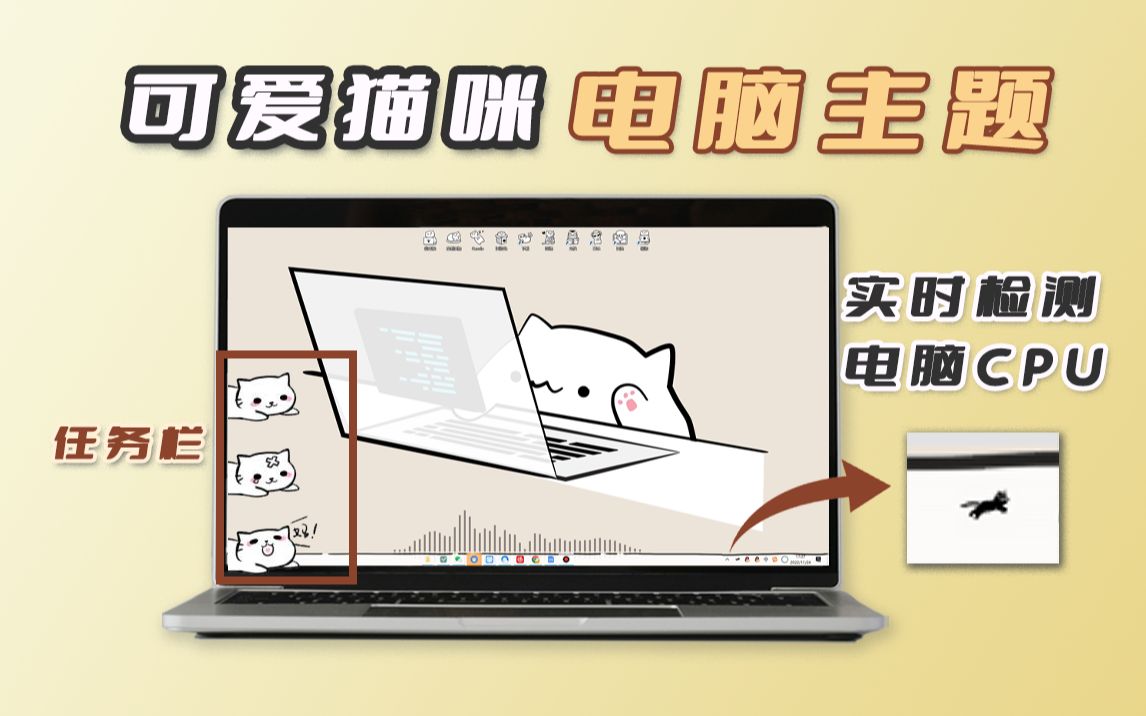 如何实时监测电脑CPU?一只可爱小猫帮你搞定!