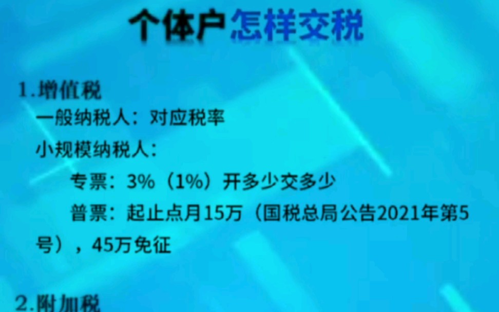 个体户怎样交税呢