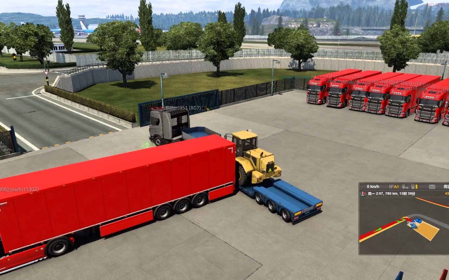 欧洲卡车模拟2:当了尾车跑山路。_游戏热门视频