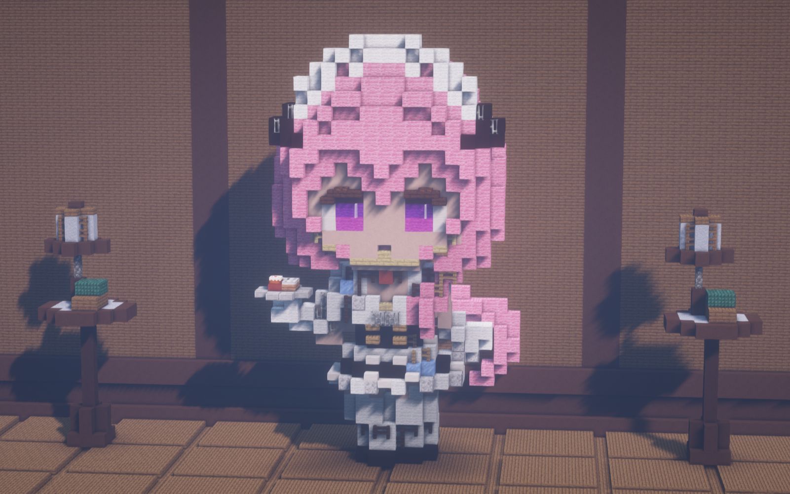 【mc教程】大概是女仆爱莉希雅_哔哩哔哩bilibili_我的世界_教程