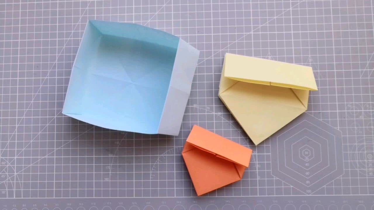 可以收纳的折纸垃圾盒,用广告纸就能折,既简单又实用