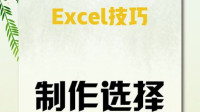 EXCEL制作选择打勾按钮