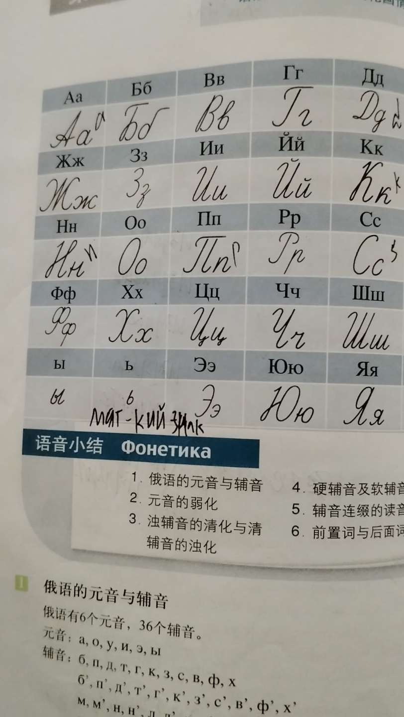 自学俄语第八课字母表和单词