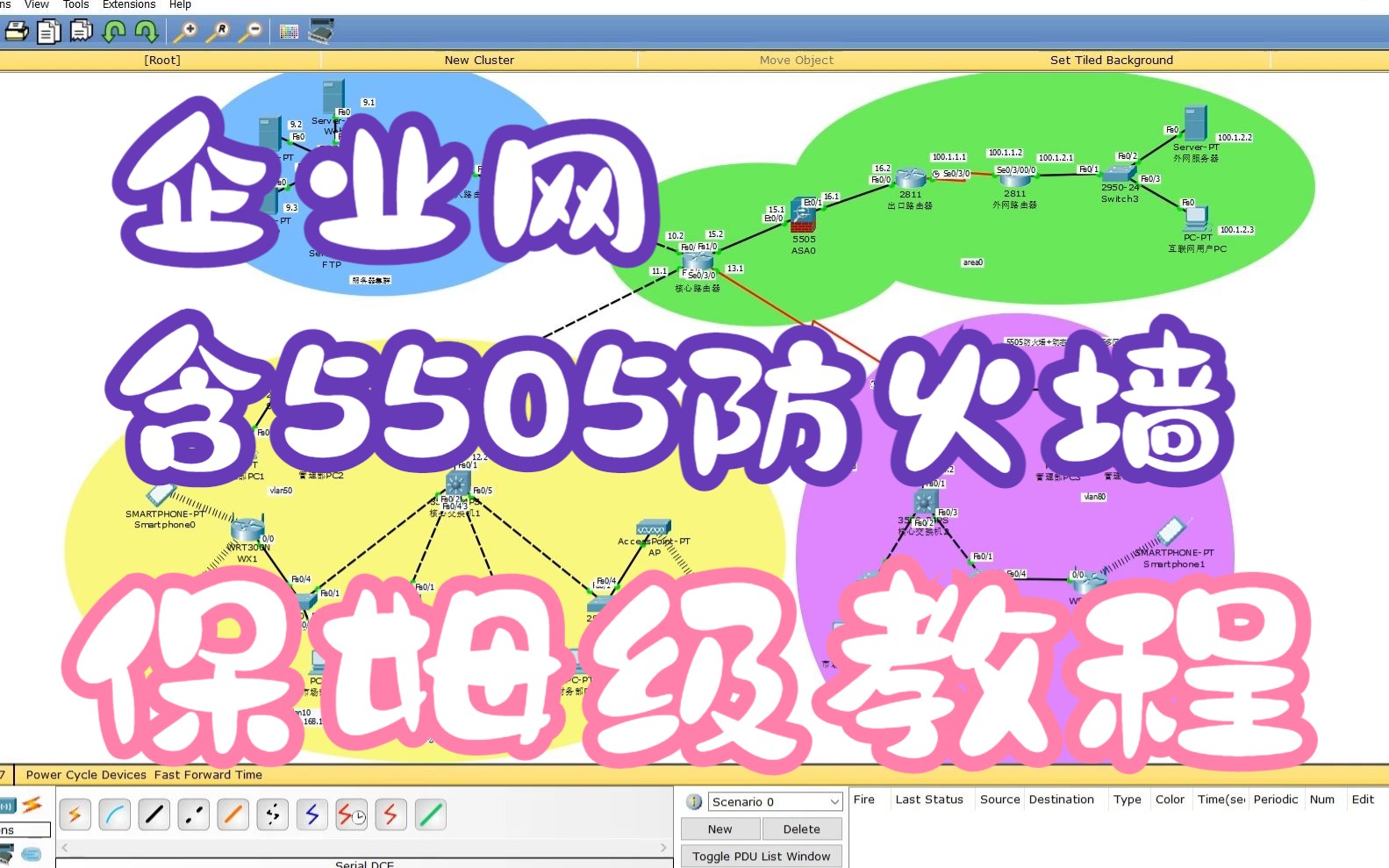 思科企业网-含5505防火墙配置-保姆级配置教程